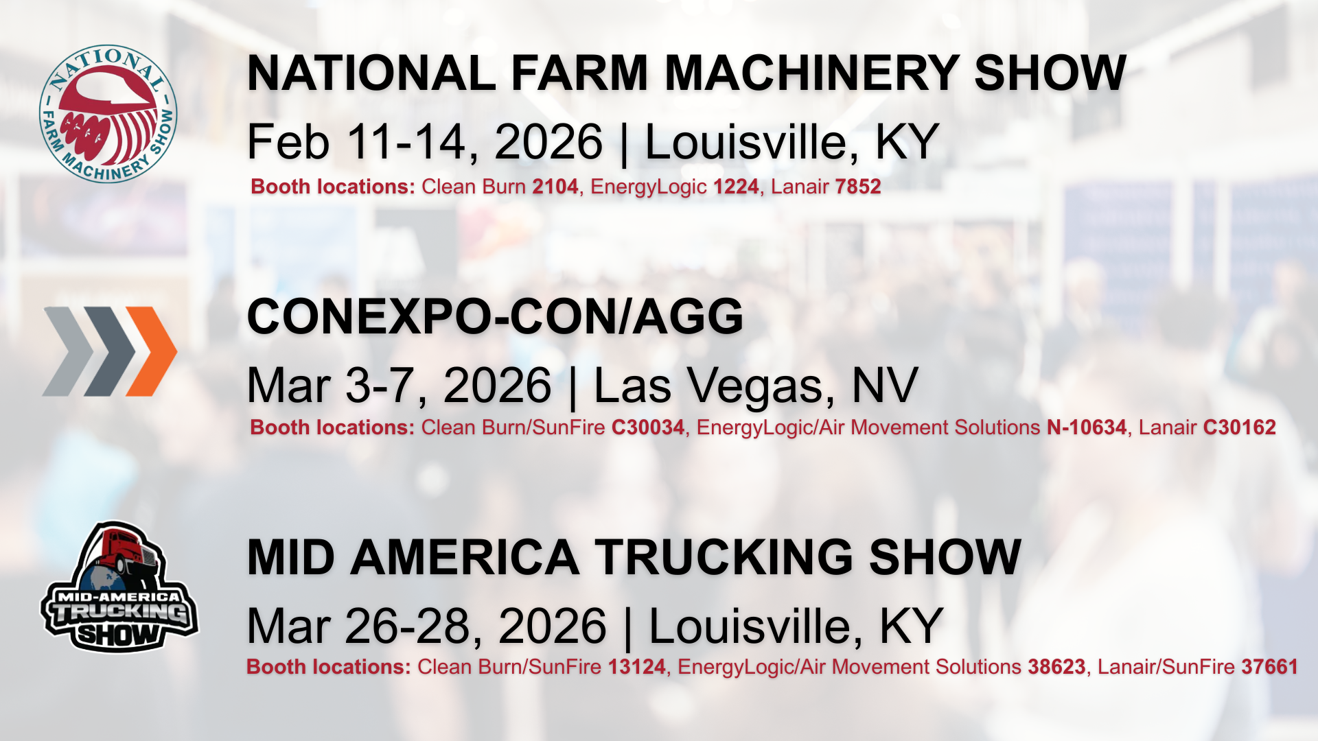 Rock Energy Systems Upcoming Trade Shows - 2026 - Rock Energy Systems